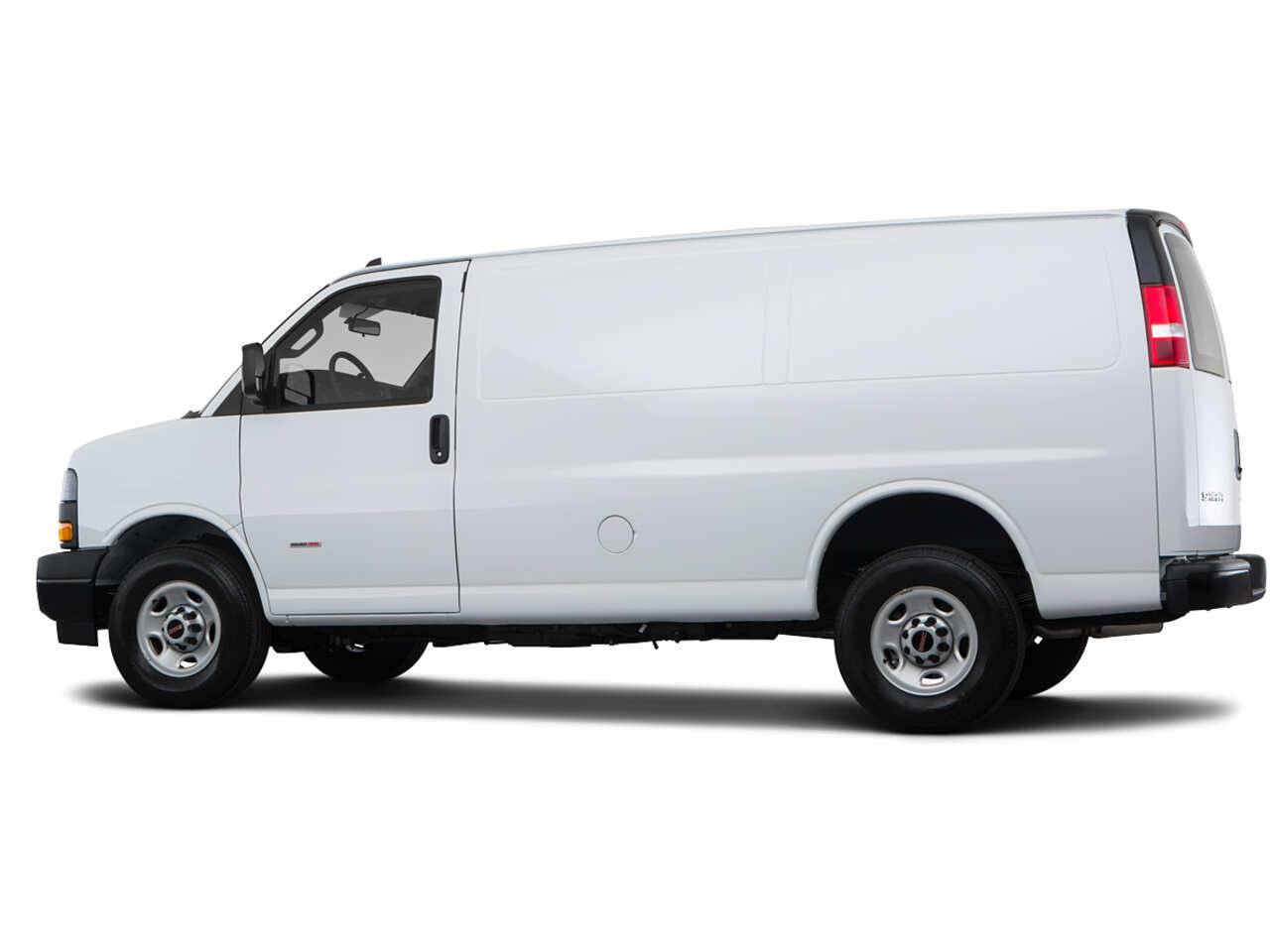 White Gmc Vans Side View